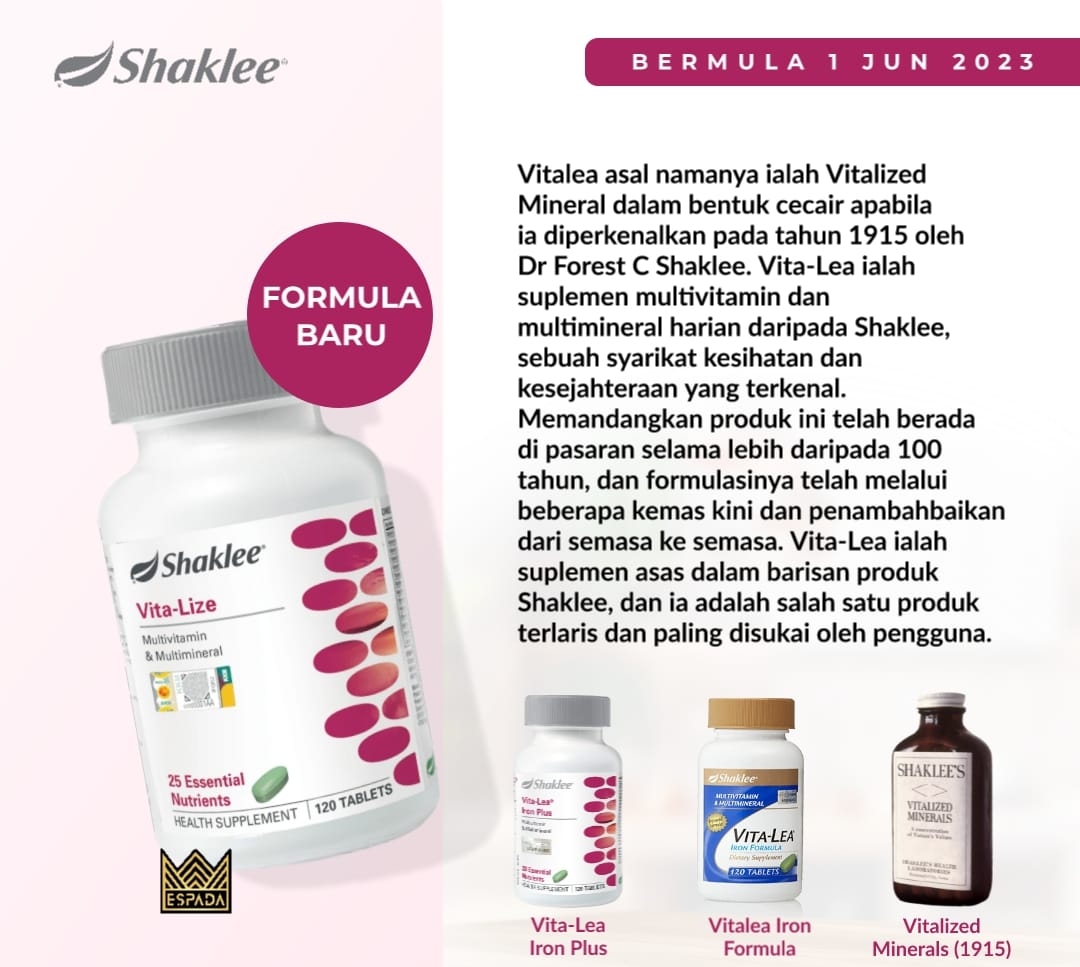 Multivitamin Shaklee Berwajah Baru